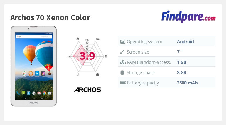 Archos 70 Xenon Color tablet | Cheapest Prices Online at FindPare